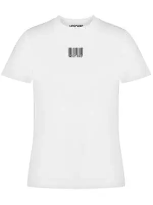 Moschino Barcode-print Cotton T-shirt - White