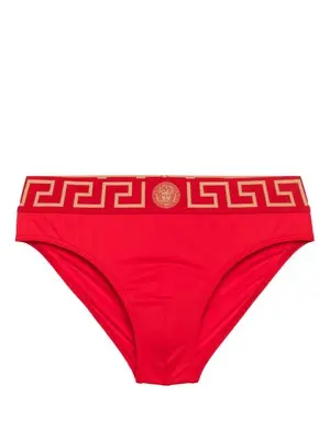 Versace Greca Border Swim Briefs - Red