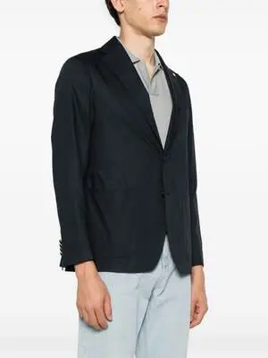 Tagliatore Notched-lapels Single-breasted Blazer - Blue