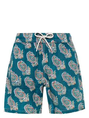 MC2 SAINT BARTH Gustavia Linen Swim Shorts - Blue