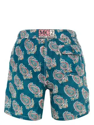 MC2 SAINT BARTH Gustavia Linen Swim Shorts - Blue