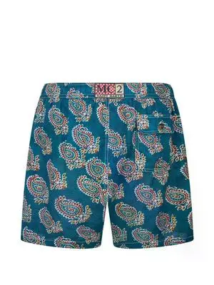MC2 SAINT BARTH Gustavia Linen Swim Shorts - Blue