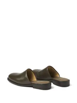 LEMAIRE Square-toe Leather Slippers