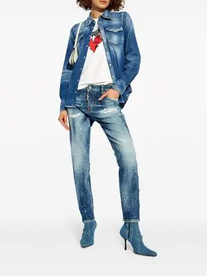 Dsquared2 Horror Maple Leaf-print T-shirt - White
