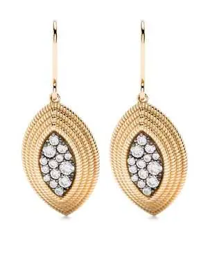 LEANDRA 18kt Yellow Diamond Drop Earrings - Gold