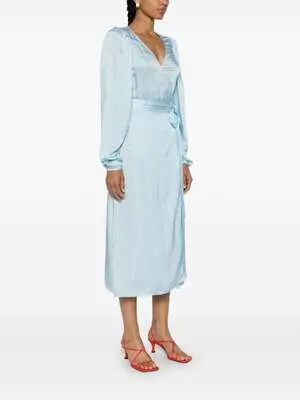 ROTATE BY BIRGER CHRISTENSEN Polka-dot Wrap Midi Dress
