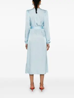 ROTATE BY BIRGER CHRISTENSEN Polka-dot Wrap Midi Dress