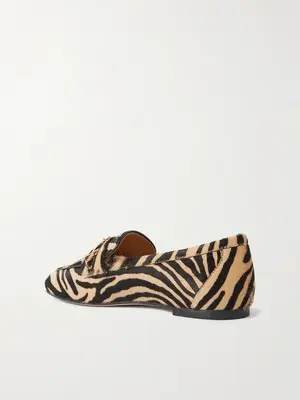 TOD'S Zebra-print Pony Hair Loafers - Animal Print