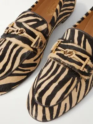 TOD'S Zebra-print Pony Hair Loafers - Animal Print