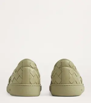 Bottega Veneta Leather Intrecciato Sawyer Sneakers - Green