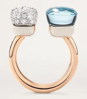 Pomellato Nudo Ring With Topaz And Diamonds - Rose Gold