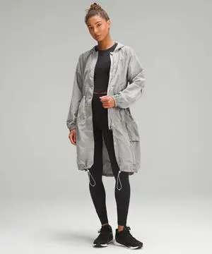 Lululemon Lightweight Woven Long Jacket - Silverstone