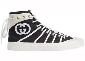 Gucci Gg Tortuga High-top Sneakers - Black/white