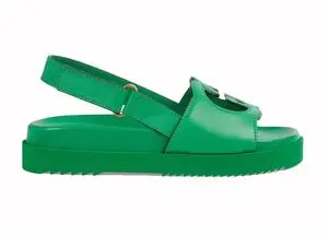 Gucci Gg Platform Sandal - Green