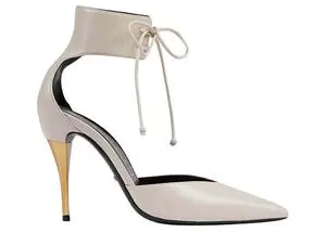 Gucci High Heel Pump With Ankle Cuff - Grey/brown