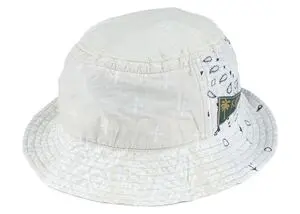 Kapital Bandana Patchwork Short Brim Bucket Hat White
