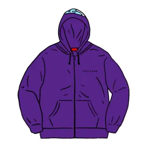 Supreme Globe Zip Up Hooded Sweatshirt