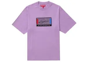 Supreme Intarsia Label Short Sleeve Top - Purple