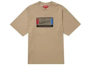 Supreme Intarsia Label Short Sleeve Top Tan