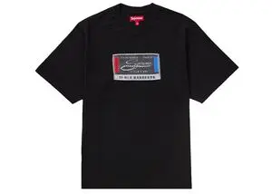 Supreme Intarsia Label Short Sleeve Top - Black
