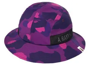 A BATHING APE Camo Panel Cap - Purple