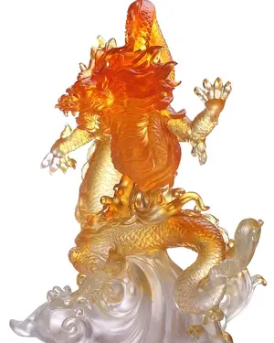 LIULI True Believer Uplift Crystal Sculpture - Amber