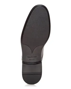 FERRAGAMO Cortez Leather Cap Toe Oxfords - Nero