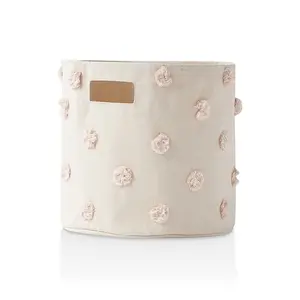 PEHR Pom Pom Cotton Canvas Storage Bin - Blush