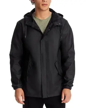 Rains Fishtail Hooded Rain Jacket - Black