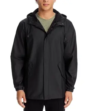 Rains Fishtail Hooded Rain Jacket - Black