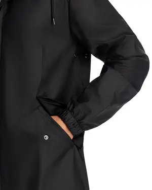 Rains Fishtail Hooded Rain Jacket - Black