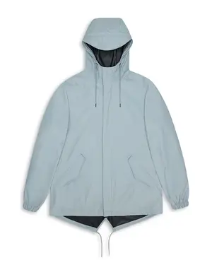 Rains Fishtail Hooded Rain Jacket - Pool