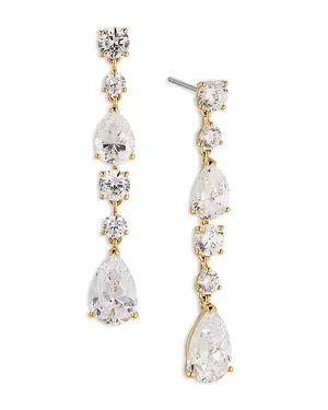 Nadri Halle Linear Drop Earrings - Gold