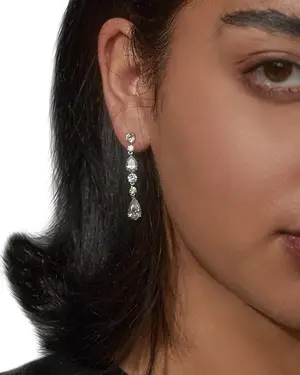 Nadri Halle Linear Drop Earrings - Gold