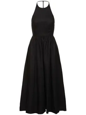 REFORMATION REFORMATION Percy Linen Midi Dress - Black