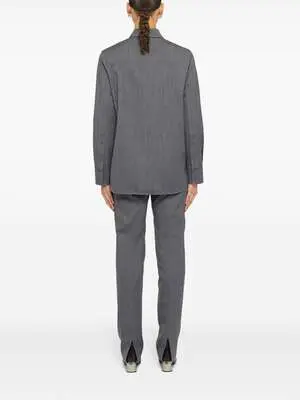 JIL SANDER Wrap Wool Shirt - Grey