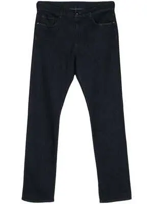 Canali Logo-patch Straight Jeans