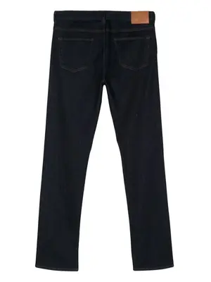 Canali Logo-patch Straight Jeans