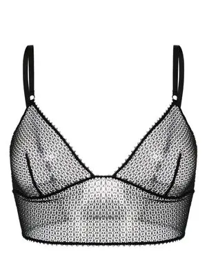 Kiki De Montparnasse Triangle-cup Crochet Bra - Black
