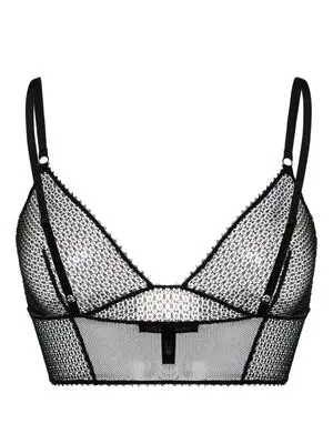 Kiki De Montparnasse Triangle-cup Crochet Bra - Black