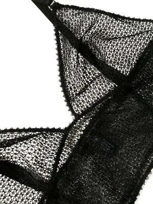 Kiki De Montparnasse Triangle-cup Crochet Bra - Black