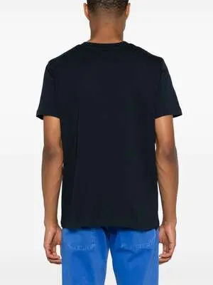 A.p.c. Flocked-logo Cotton T-shirt - Blue