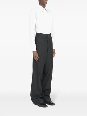 MAISON MARGIELA Barathea Wool Trousers - Black
