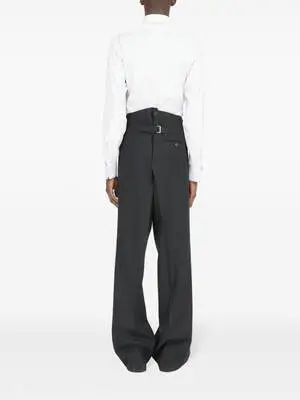 MAISON MARGIELA Barathea Wool Trousers - Black