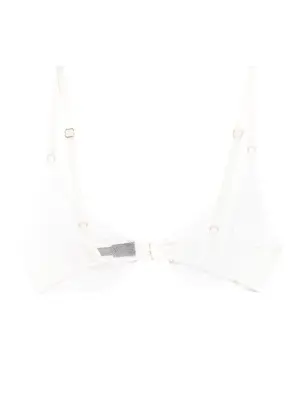 Kiki De Montparnasse Crochet Demi Bra - White