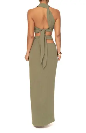 JLUXLABEL Asymmetric Crop Top & Skirt Set
