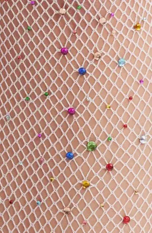 HIGH HEEL JUNGLE Glitter Fishnet Tights
