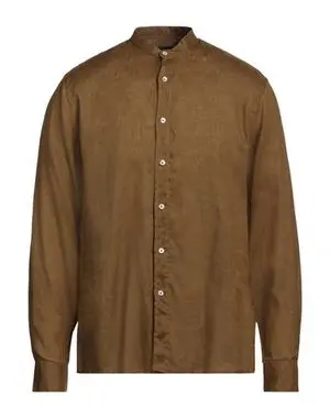 LIU •JO MAN Man Shirt Coral Size 15 Linen Khaki