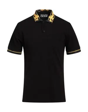 Versace Polo Shirt Size Cotton - Black