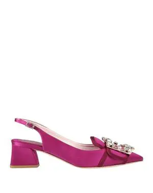 ROGER VIVIER Pumps In Textile Fibers - Red